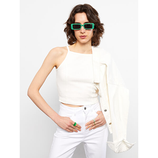 LCW CASUAL Halter Yaka Düz Pamuklu Kadın Atlet LCW CASUAL Halter Yaka Düz Pamuklu Kadın Atlet