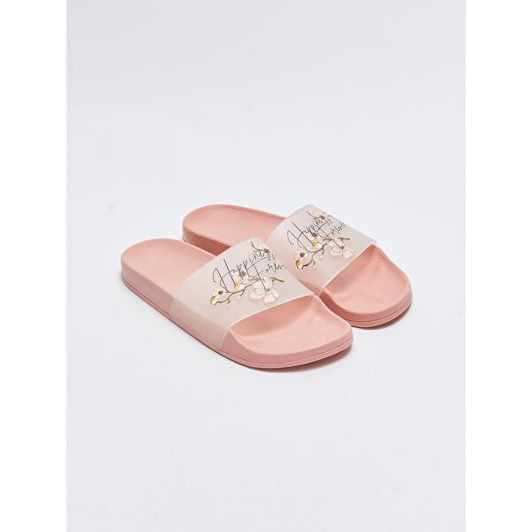 Baskılı Tek Bantlı Kadın Terlik