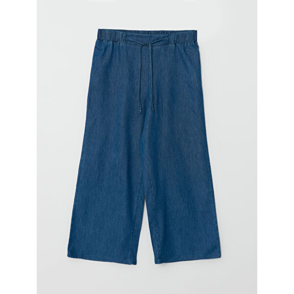 LCW GRACE Beli Lastikli Rahat Kalıp Düz Kadın Jean Pantolon