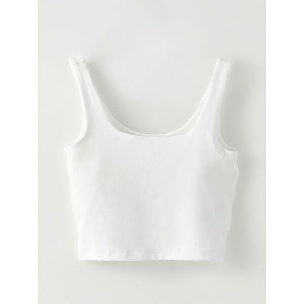 U Yaka Baskılı Kadın Outdoor Atlet