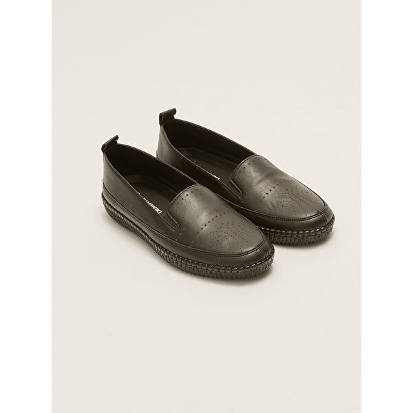 Deri Görünümlü Kadın Klasik Ayakkabı