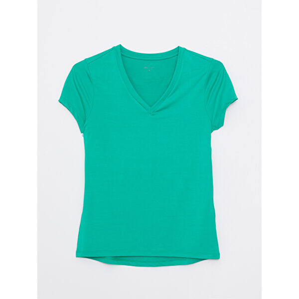 V Yaka Baskılı Kısa Kollu Kadın Outdoor Tişört V Yaka Baskılı Kısa Kollu Kadın Outdoor Tişört