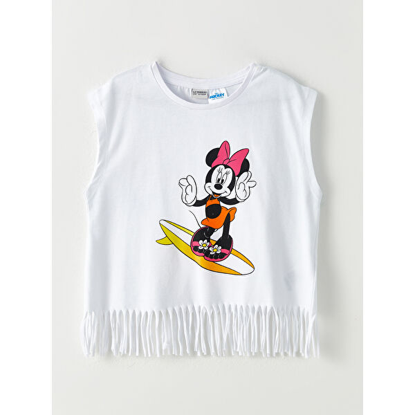 Bisiklet Yaka Minnie Mouse Baskılı Kısa Kollu Kız Çocuk Tişört ve Tayt Bisiklet Yaka Minnie Mouse Baskılı Kısa Kollu Kız Çocuk Tişört ve Tayt