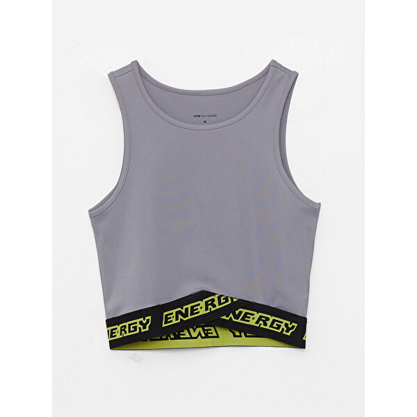 Bisiklet Yaka Baskılı Kadın Atlet