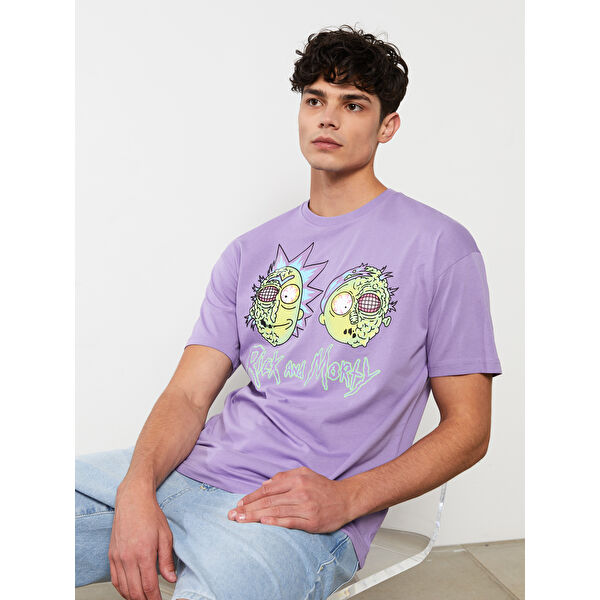 XSIDE Bisiklet Yaka Kısa Kollu Rick and Morty Baskılı Penye Erkek Tişört XSIDE Bisiklet Yaka Kısa Kollu Rick and Morty Baskılı Penye Erkek Tişört