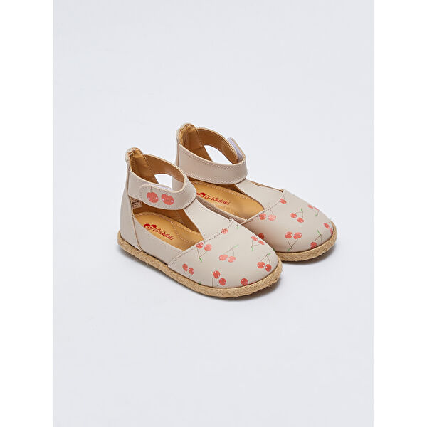 Kiraz Baskılı Cırt Cırtlı Kız Bebek Babet