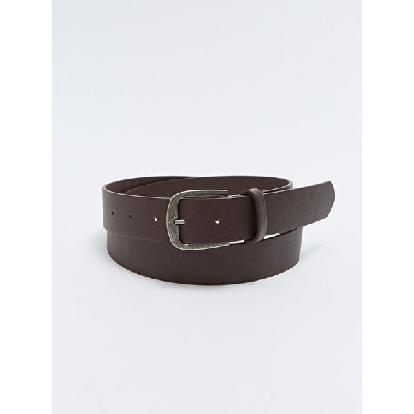 Deri Görünümlü Kadın Kot Kemeri