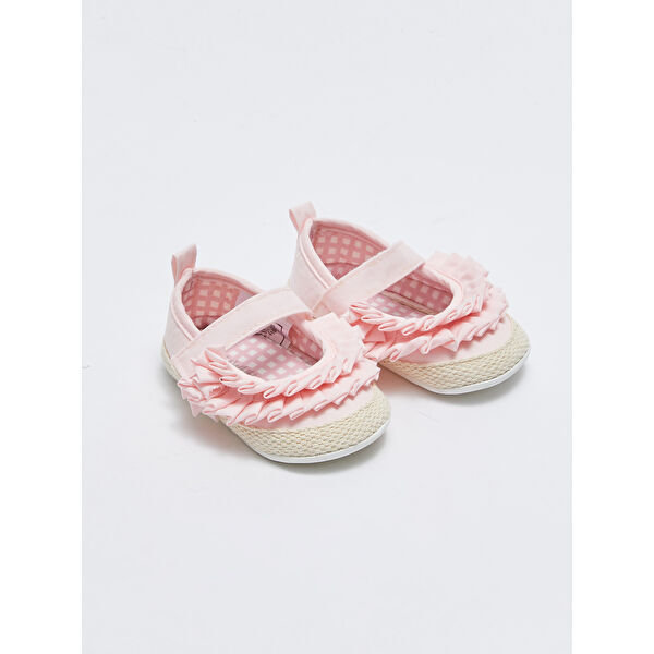 Fırfır Detaylı Kız Bebek Yürüme Öncesi Espadril Ev Ayakkabısı Fırfır Detaylı Kız Bebek Yürüme Öncesi Espadril Ev Ayakkabısı