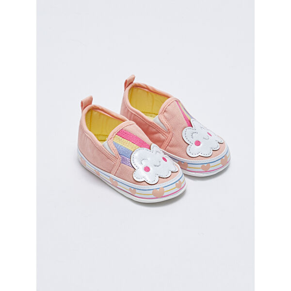 Patch Detaylı Baskılı Kız Bebek Yürüme Öncesi Ayakkabı Patch Detaylı Baskılı Kız Bebek Yürüme Öncesi Ayakkabı