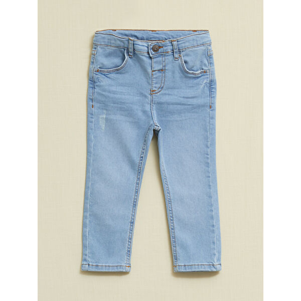 Beli Lastikli Basic Erkek Bebek Jean Pantolon Beli Lastikli Basic Erkek Bebek Jean Pantolon
