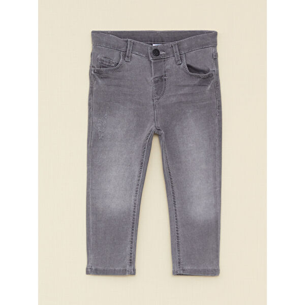 Beli Lastikli Basic Pamuklu Erkek Bebek Jean Pantolon Beli Lastikli Basic Pamuklu Erkek Bebek Jean Pantolon
