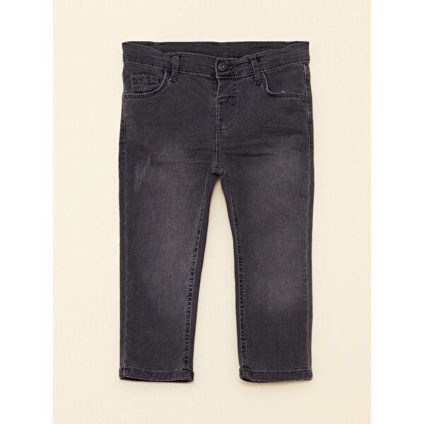 Beli Lastikli Basic Pamuklu Erkek Bebek Jean Pantolon Beli Lastikli Basic Pamuklu Erkek Bebek Jean Pantolon