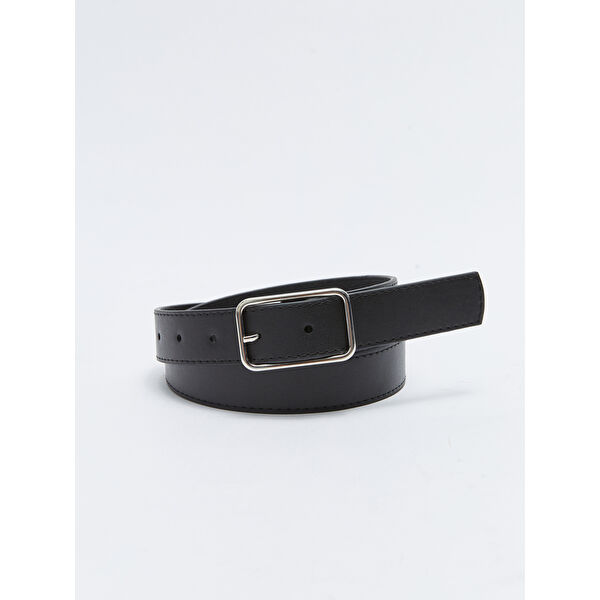 Deri Görünümlü Kadın Kot Kemeri