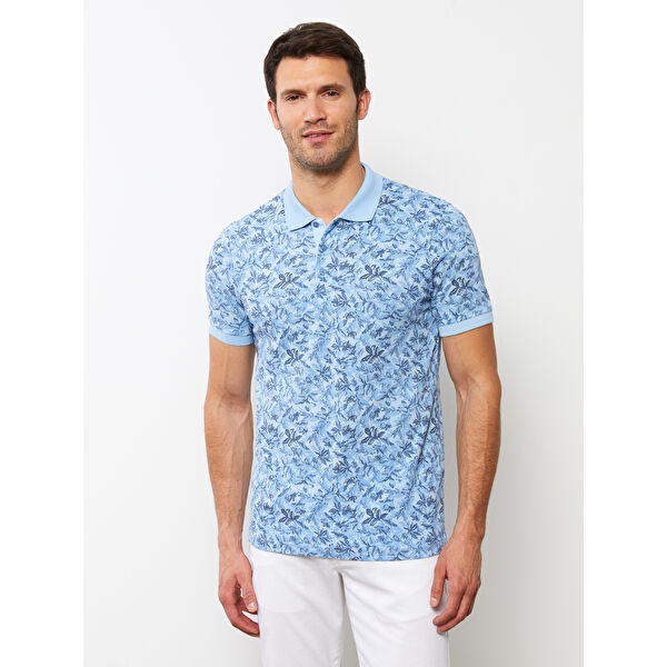 LCW CLASSIC Polo Yaka Kısa Kollu Desenli Erkek Tişört