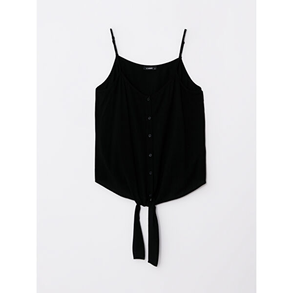 Büyük Beden Kalp Yaka Düz Askılı Krinkle Kadın Bluz Büyük Beden Kalp Yaka Düz Askılı Krinkle Kadın Bluz