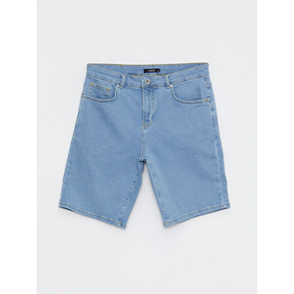 Standart Kalıp Erkek Jean Şort