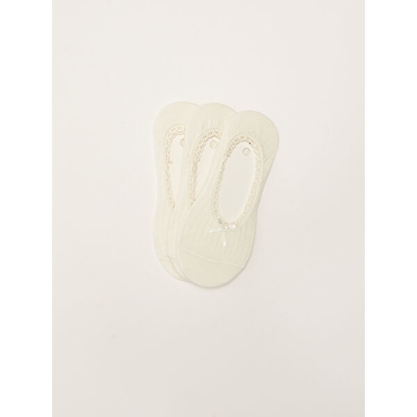 LCW DREAM Nakışlı Kadın Babet Çorap 3'lü Paket