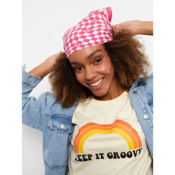 Desenli Pamuklu Kadın Bandana 2'li Desenli Pamuklu Kadın Bandana 2'li