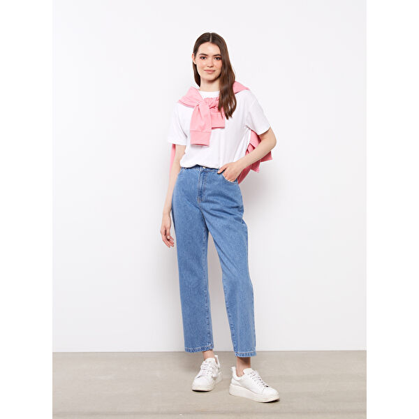 MODEST Rahat Kalıp Düz Kadın Rodeo Jean Pantolon