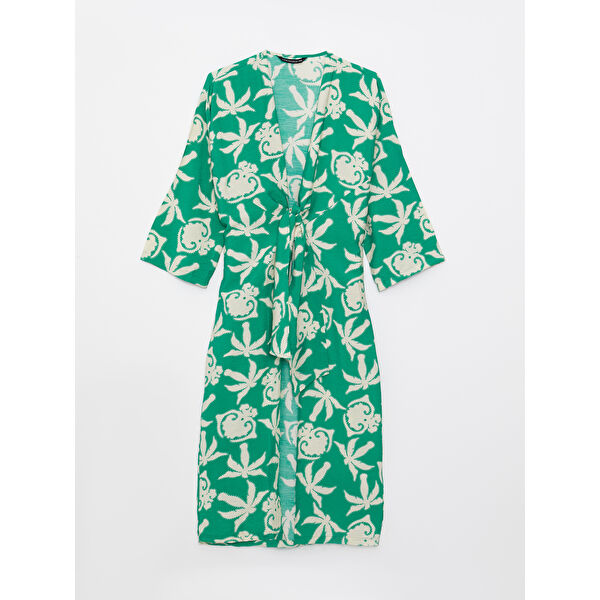 MODEST Şal Yaka Desenli Kadın Kimono