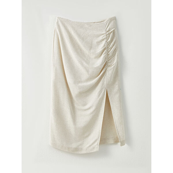 LCW CASUAL Beli Fermuarlı Düz Büzgü Detaylı Kadın Etek LCW CASUAL Beli Fermuarlı Düz Büzgü Detaylı Kadın Etek