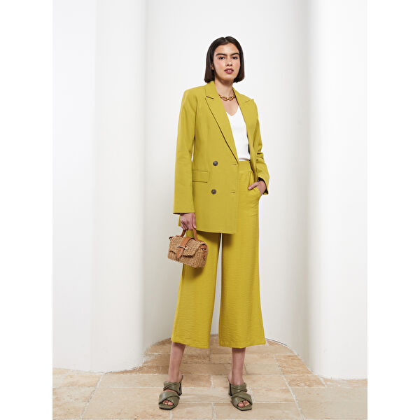 LCW VISION Yüksek Bel Rahat Kalıp Düz Kadın Capri