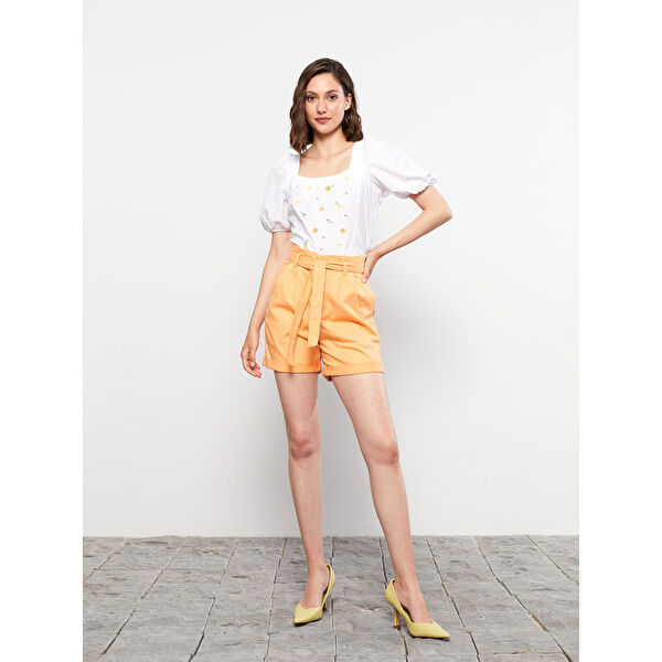 LCW LIMITED Yüksek Bel Rahat Kalıp Düz Kadın Şort