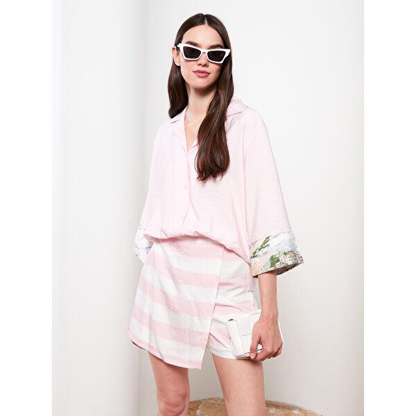 LCW LIMITED Önden Düğme Kapamalı Desenli Kadın Gömlek