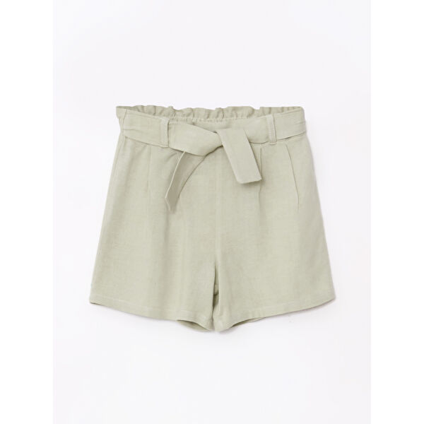 Beli Lastikli Basic Kız Bebek Şort