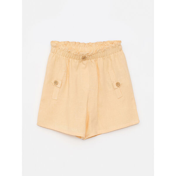 Beli Lastikli Basic Kız Bebek Şort