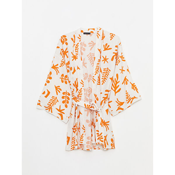 LCW CASUAL Şal Yaka Desenli Uzun Kollu Kadın Kimono