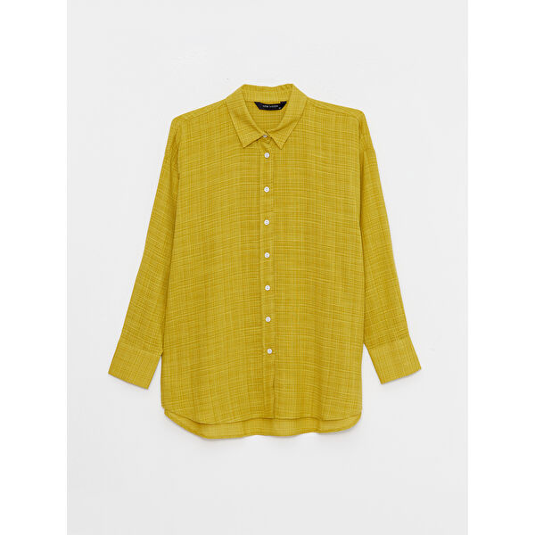 LCW VISION Önden Düğme Kapamalı Desenli Uzun Kollu Kadın Gömlek