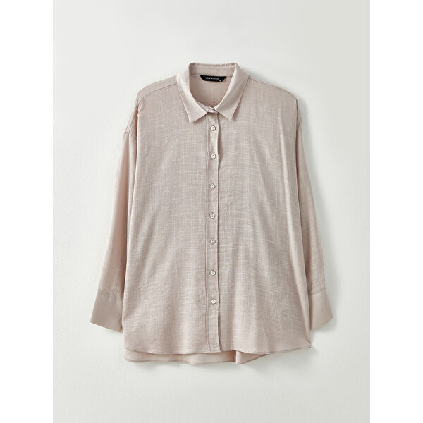 LCW VISION Önden Düğme Kapamalı Desenli Uzun Kollu Kadın Gömlek