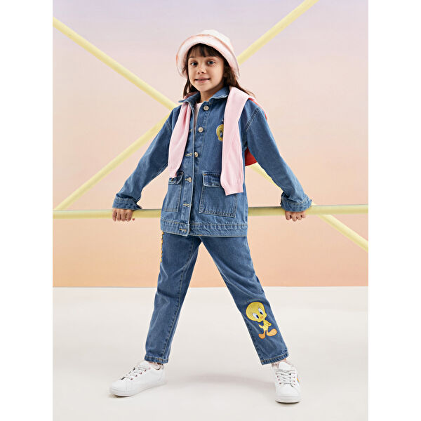 Okulun Favorisi Tweety Lisanslı Jean Pantolon