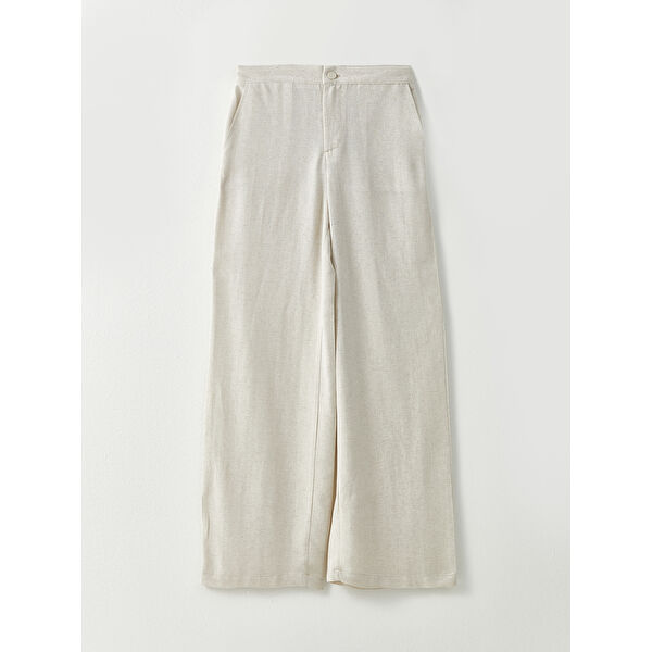 LCW CASUAL Standart Fit Düz Geniş Paça Kadın Pantolon