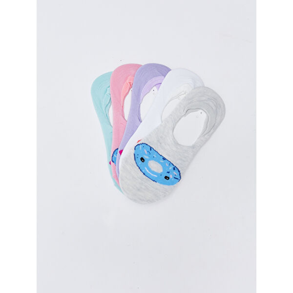 Desenli Kız Çocuk Babet Çorap 5'li