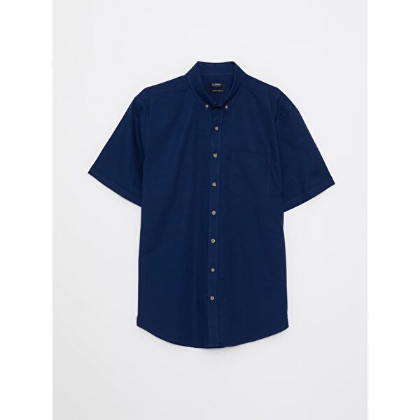 LCW BASIC Regular Fit Kısa Kollu Poplin Erkek Gömlek
