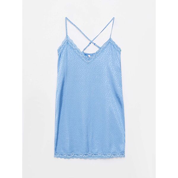 LCW DREAM V Yaka Düz Askılı Saten Kadın Gecelik LCW DREAM V Yaka Düz Askılı Saten Kadın Gecelik