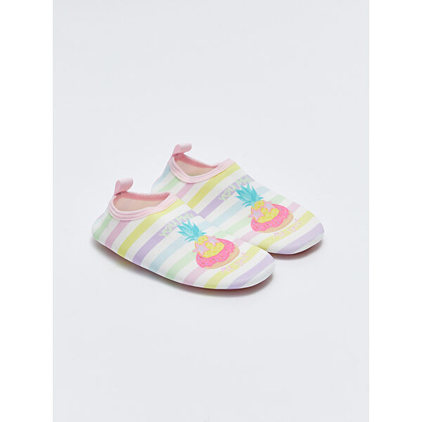 Baskılı Kız Bebek Deniz Ayakkabısı