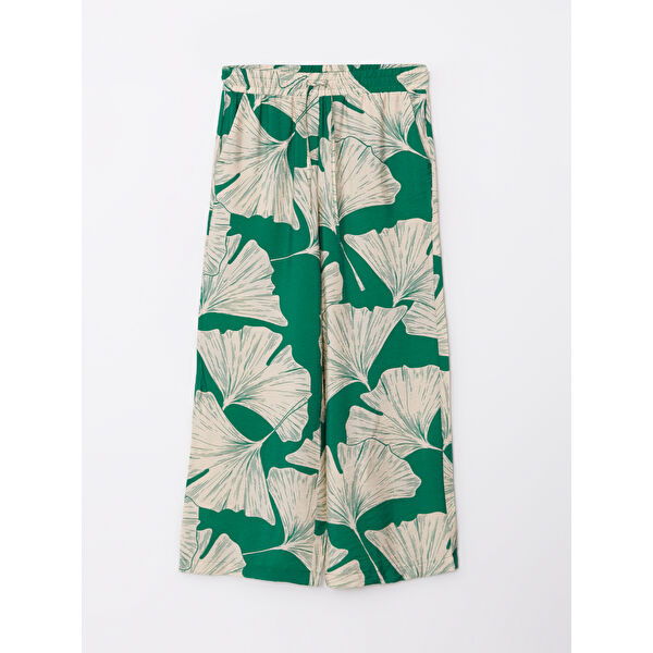 MODEST Beli Lastikli Desenli Kadın Pantolon