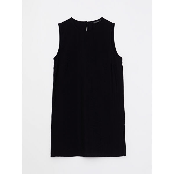 MODEST Bisiklet Yaka Düz Kolsuz Kadın Tunik