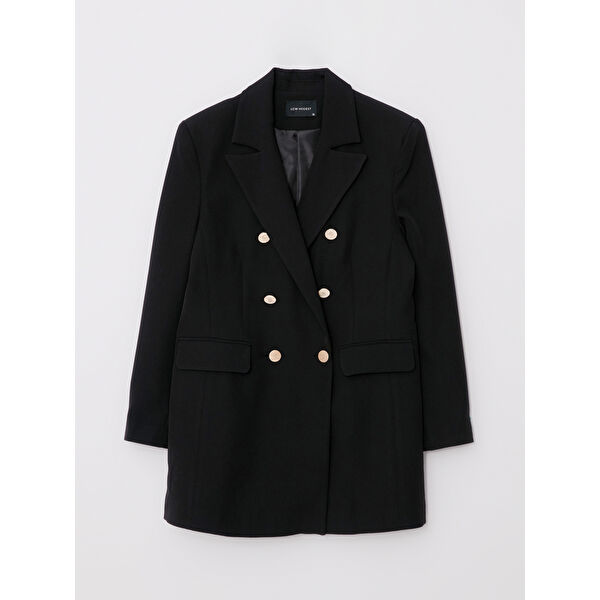 MODEST Önden Düğme Kapamalı Düz Uzun Kollu Kadın Ceket