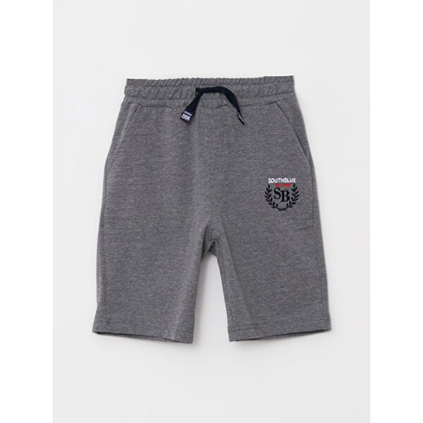 SOUTHBLUE Beli Lastikli Nakışlı Erkek Çocuk Şort