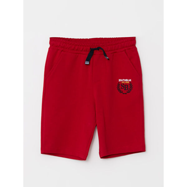 SOUTHBLUE Beli Lastikli Nakışlı Erkek Çocuk Şort