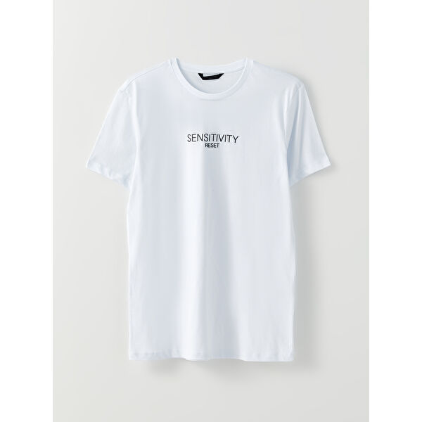 LCW CASUAL Bisiklet Yaka Kısa Kollu Baskılı Penye Erkek Tişört