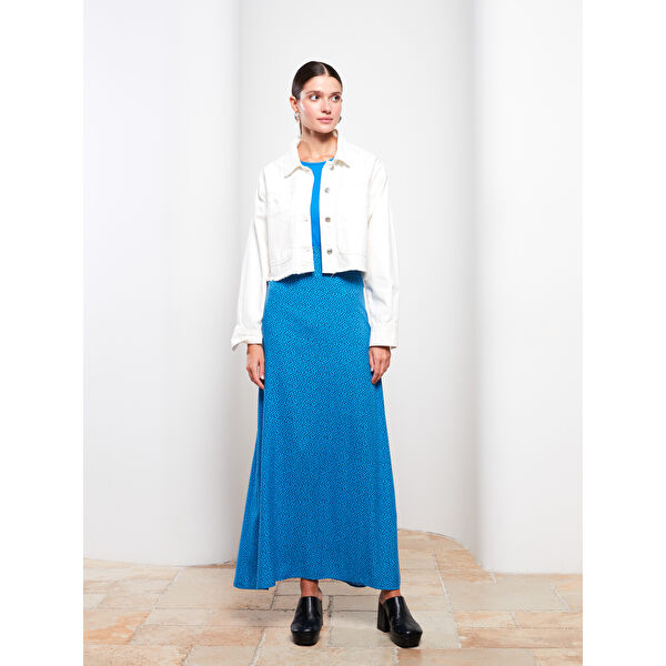 Beli Lastikli Desenli Viskon Kadın Kloş Etek Beli Lastikli Desenli Viskon Kadın Kloş Etek