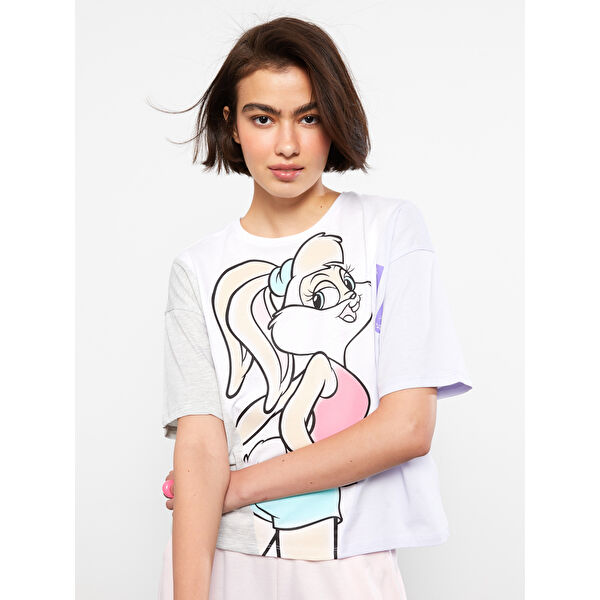LCW CASUAL Bisiklet Yaka Looney Tunes Baskılı Kısa Kollu Pamuklu Kadın Tişört LCW CASUAL Bisiklet Yaka Looney Tunes Baskılı Kısa Kollu Pamuklu Kadın Tişört
