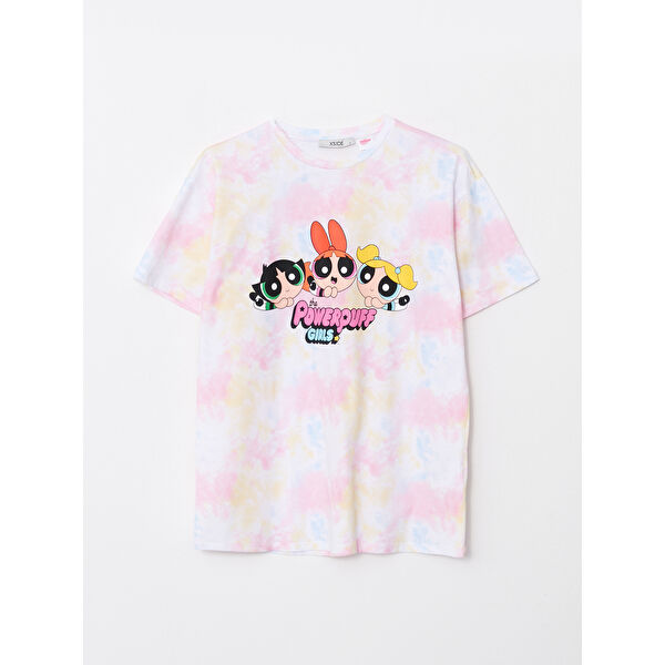XSIDE Bisiklet Yaka Powerpuff Girls Baskılı Kısa Kollu Pamuklu Kadın Tişört XSIDE Bisiklet Yaka Powerpuff Girls Baskılı Kısa Kollu Pamuklu Kadın Tişört