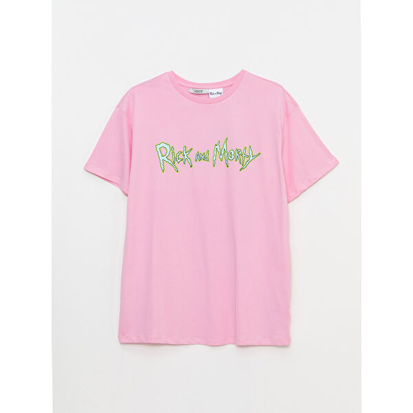 XSIDE Bisiklet Yaka Rick and Morty Baskılı Kısa Kollu Pamuklu Kadın Tişört XSIDE Bisiklet Yaka Rick and Morty Baskılı Kısa Kollu Pamuklu Kadın Tişört