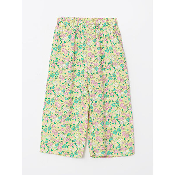 Beli Lastikli Geniş Paça Viskon Kız Çocuk Capri Beli Lastikli Geniş Paça Viskon Kız Çocuk Capri